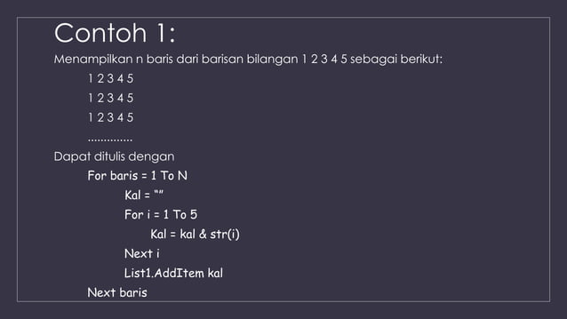 Pengulangan Visual Basic | PDF