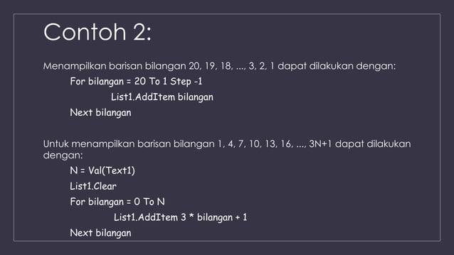 Pengulangan Visual Basic | PDF