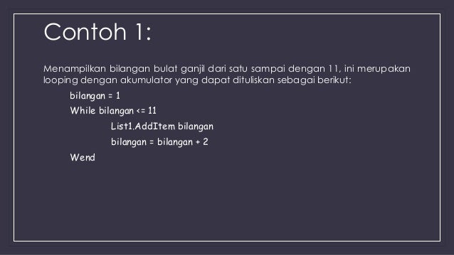 Pengulangan Visual Basic