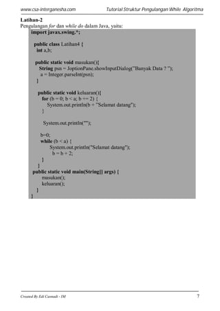 Pengulanganwhilealgoritma | PDF | Free Download