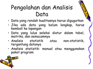 Pengumpulan, analisis dan interpretasi data.ppt