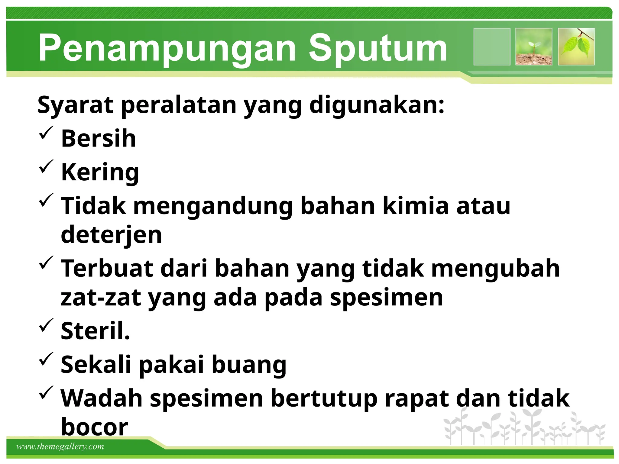 Pengumpulan dahak untuk pemeriksaaan mikroskopis BTA..pptx