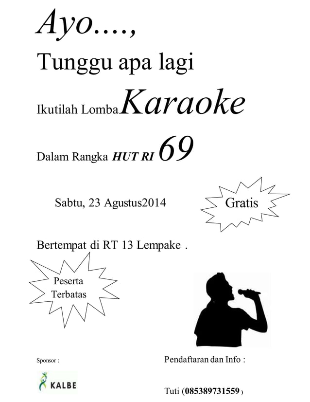 Pengumuman karaoke | DOCX