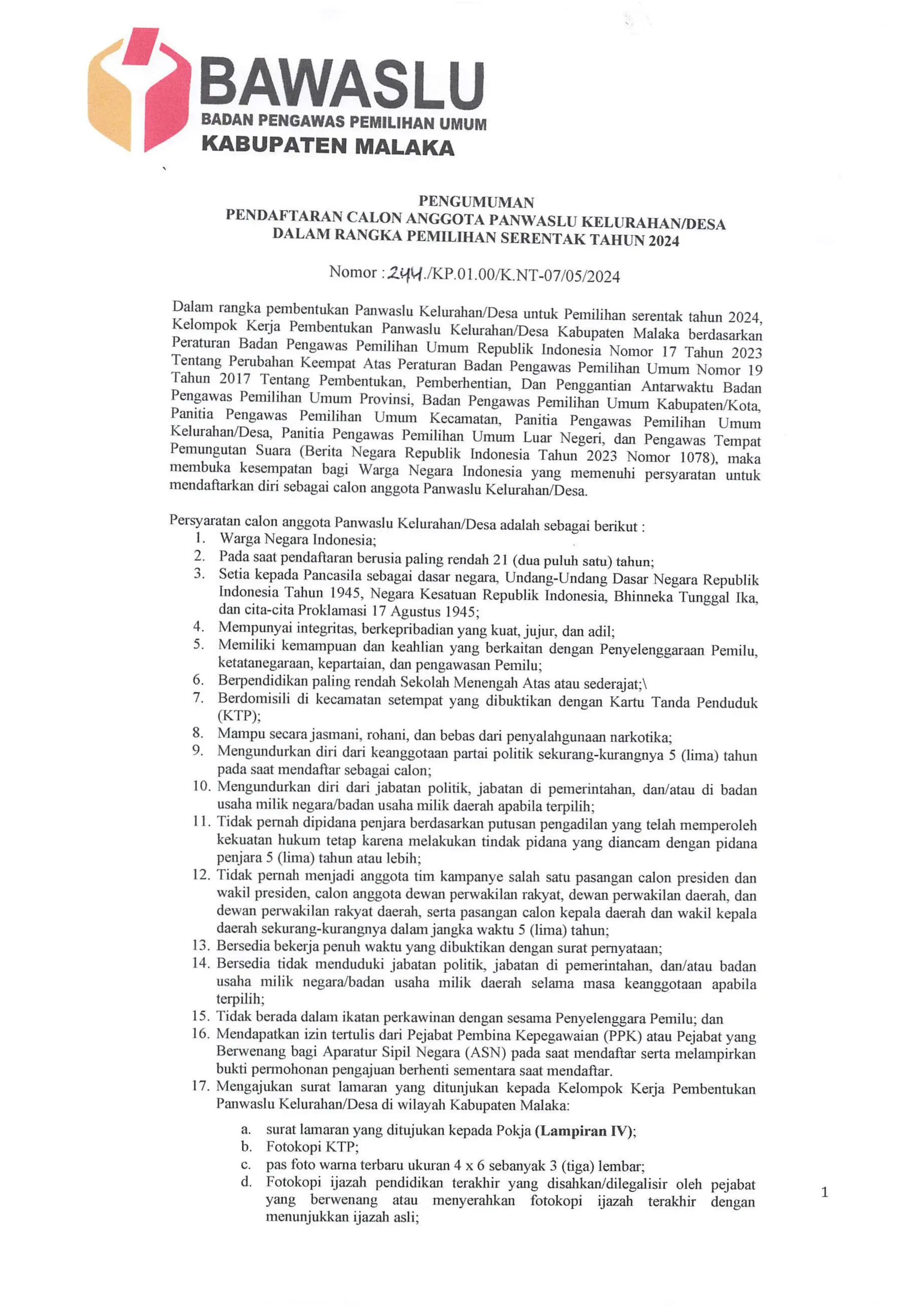 Pengumuman Perekrutan PKD Pada Pemilihan 2024 fixxxx.pdf