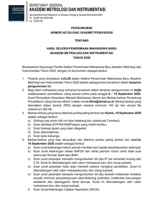 INformation akmet kemendag 2020 | PDF