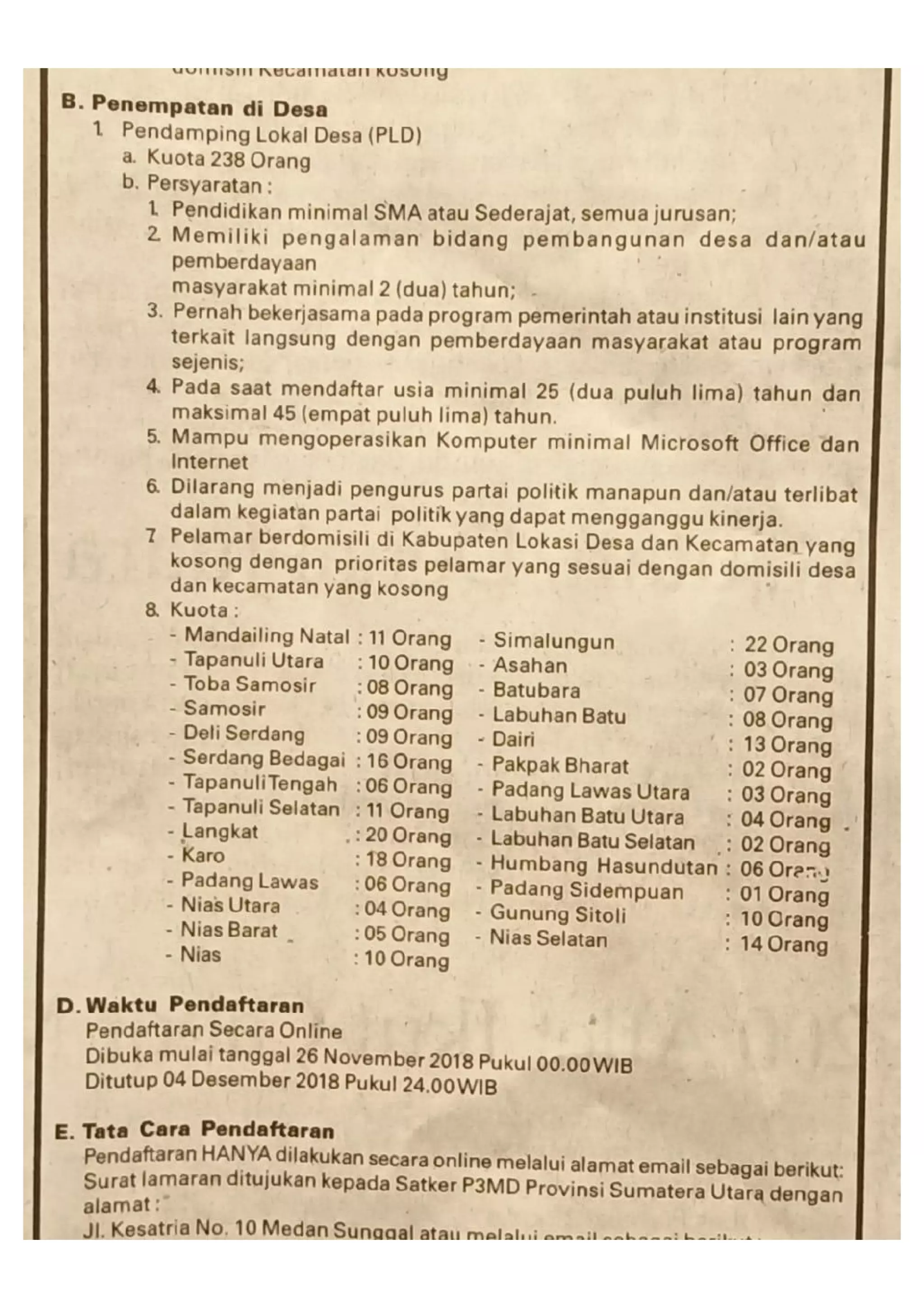 Pengumuman pld | PDF