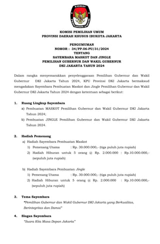 PENGUMUMAN SAYEMBARA MASKOT DAN JINGLE PILKADA DKI JAKARTA.pdf