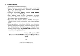 Pengumuman tahapan seleksi direksi pd fix | PPT