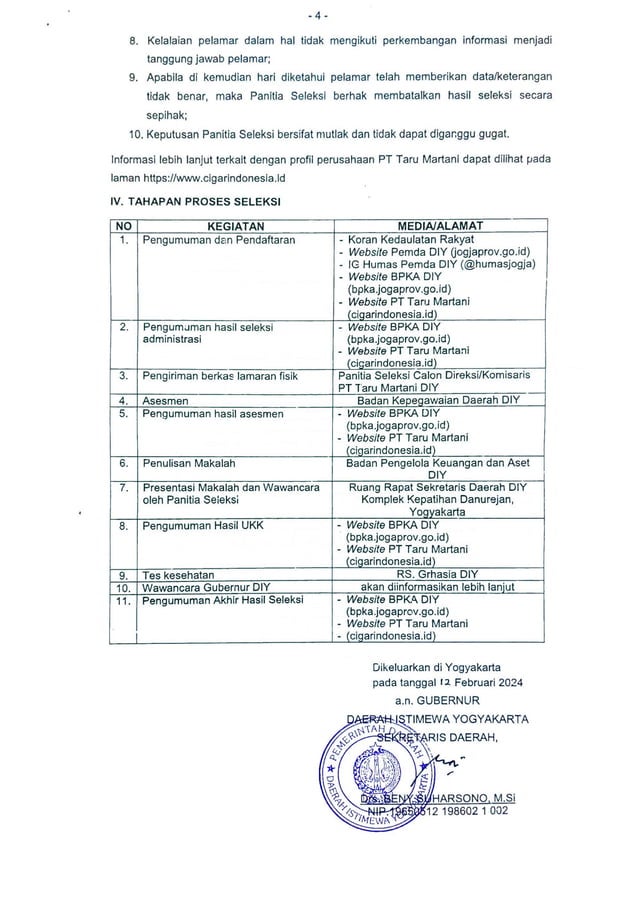 Pengumuman website seleksi direksi dan komisaris Taru Martani.pdf