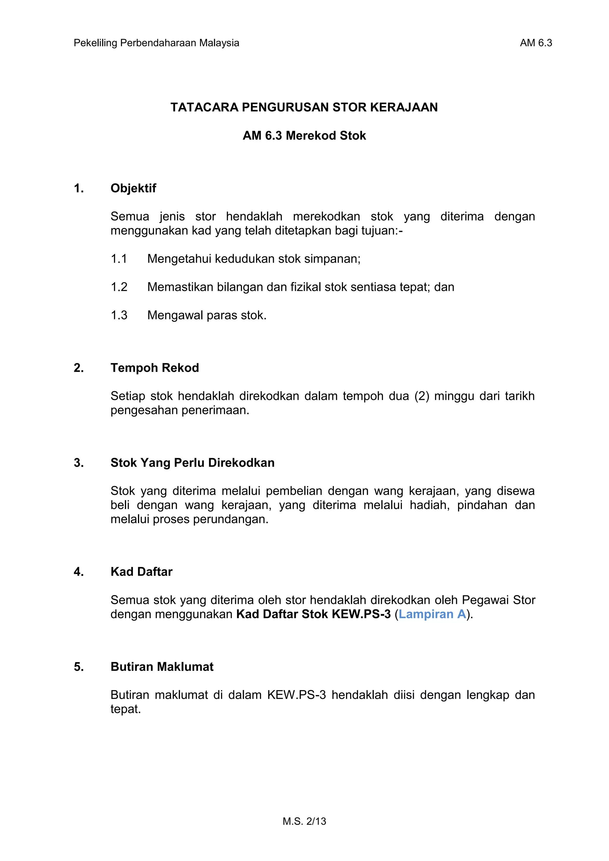 Pengurusan stor-am-6-23042018 | PDF