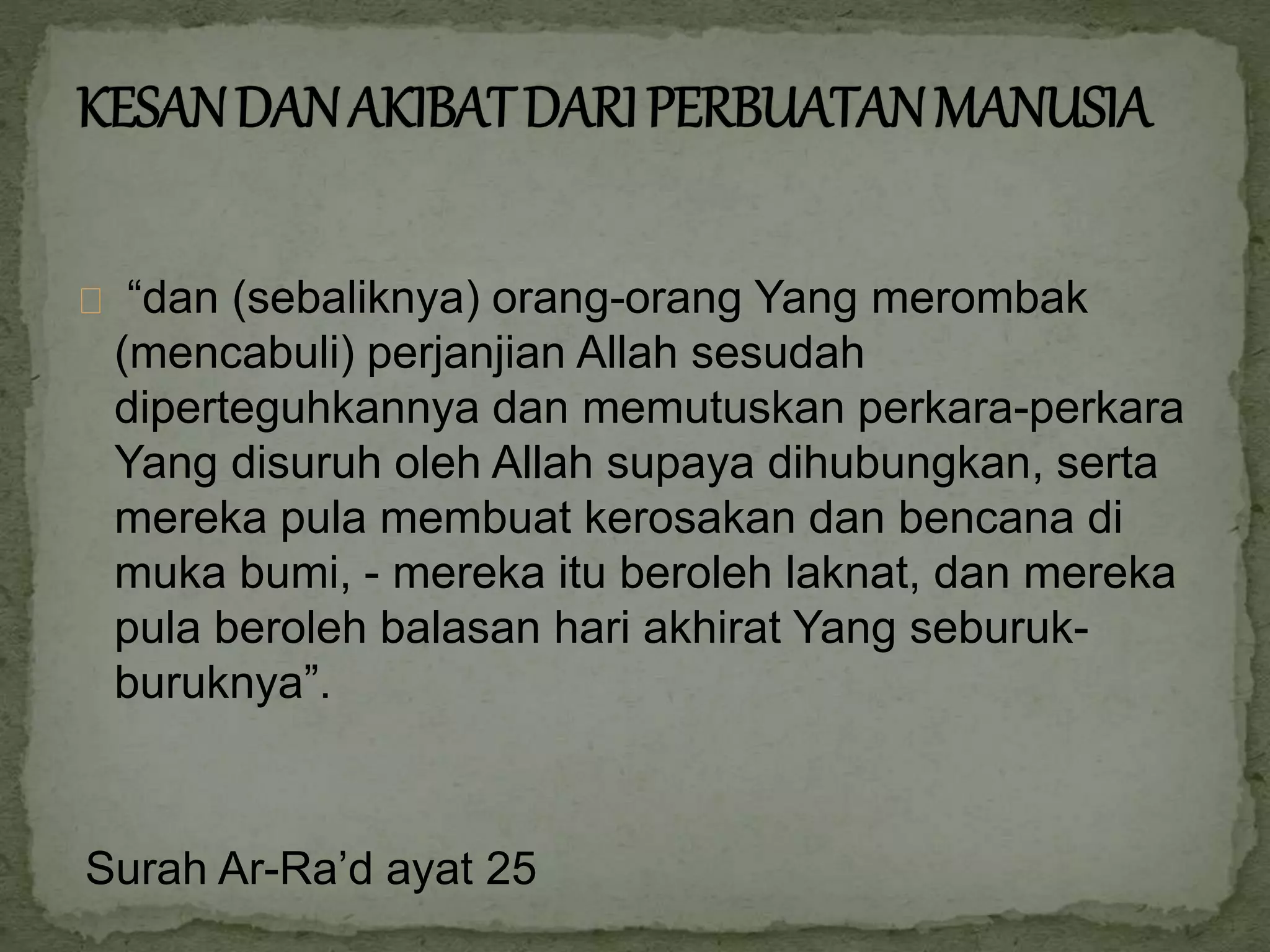 PENGURUSAN ALAM SEKITAR DARI PERSPEKTIF ISLAM | PPT