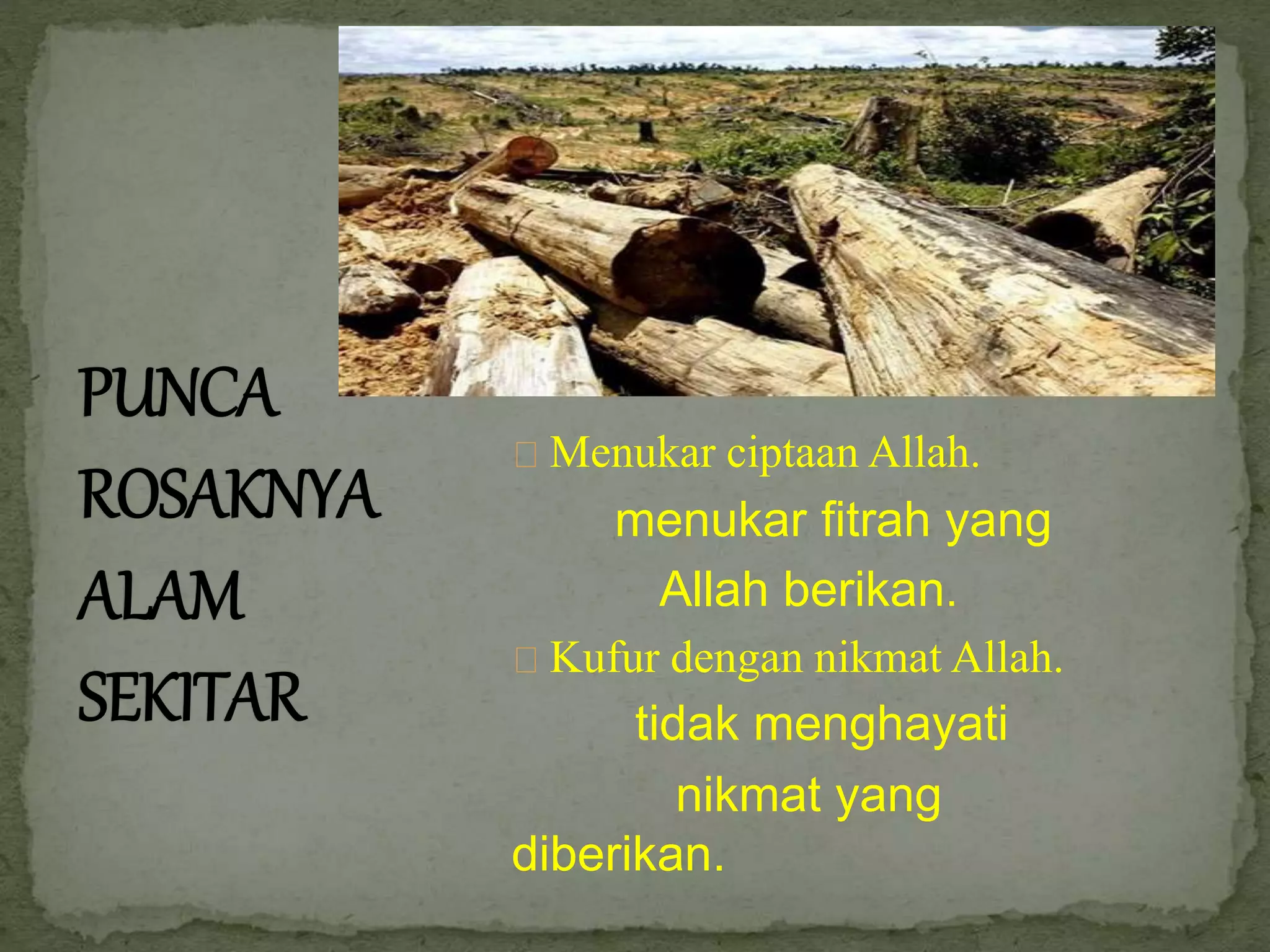 PENGURUSAN ALAM SEKITAR DARI PERSPEKTIF ISLAM | PPT