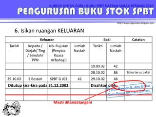 Pengurusan buku stok | PPTX