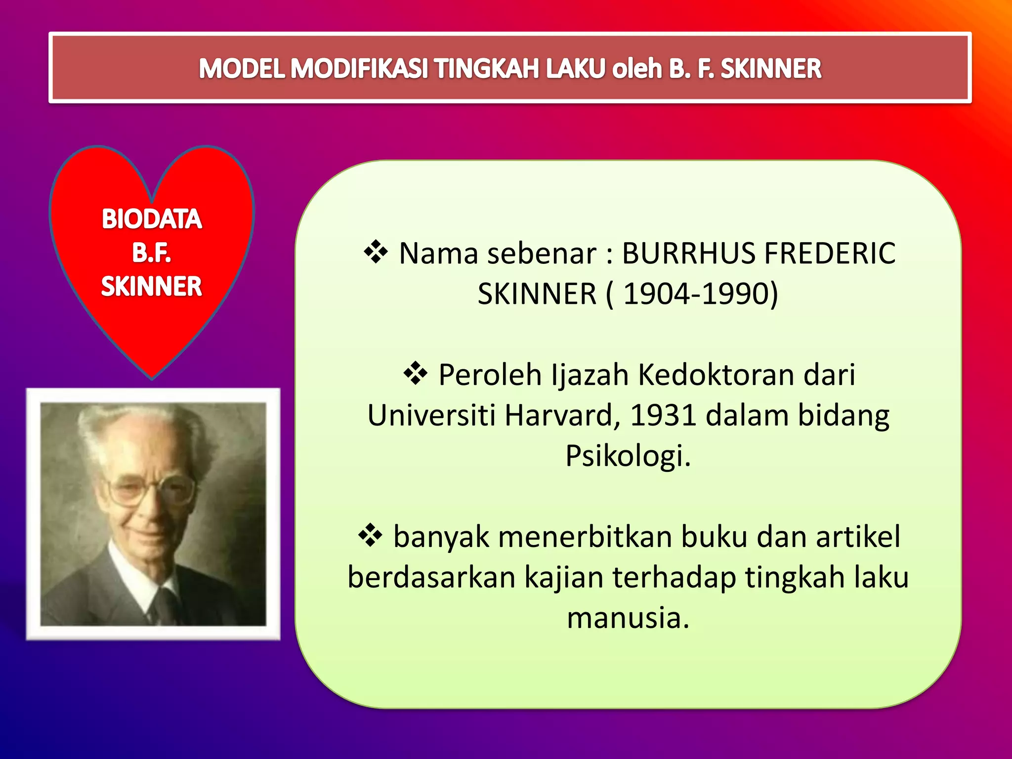 Pengurusan disiplin bilik darjah skinner | PPTX