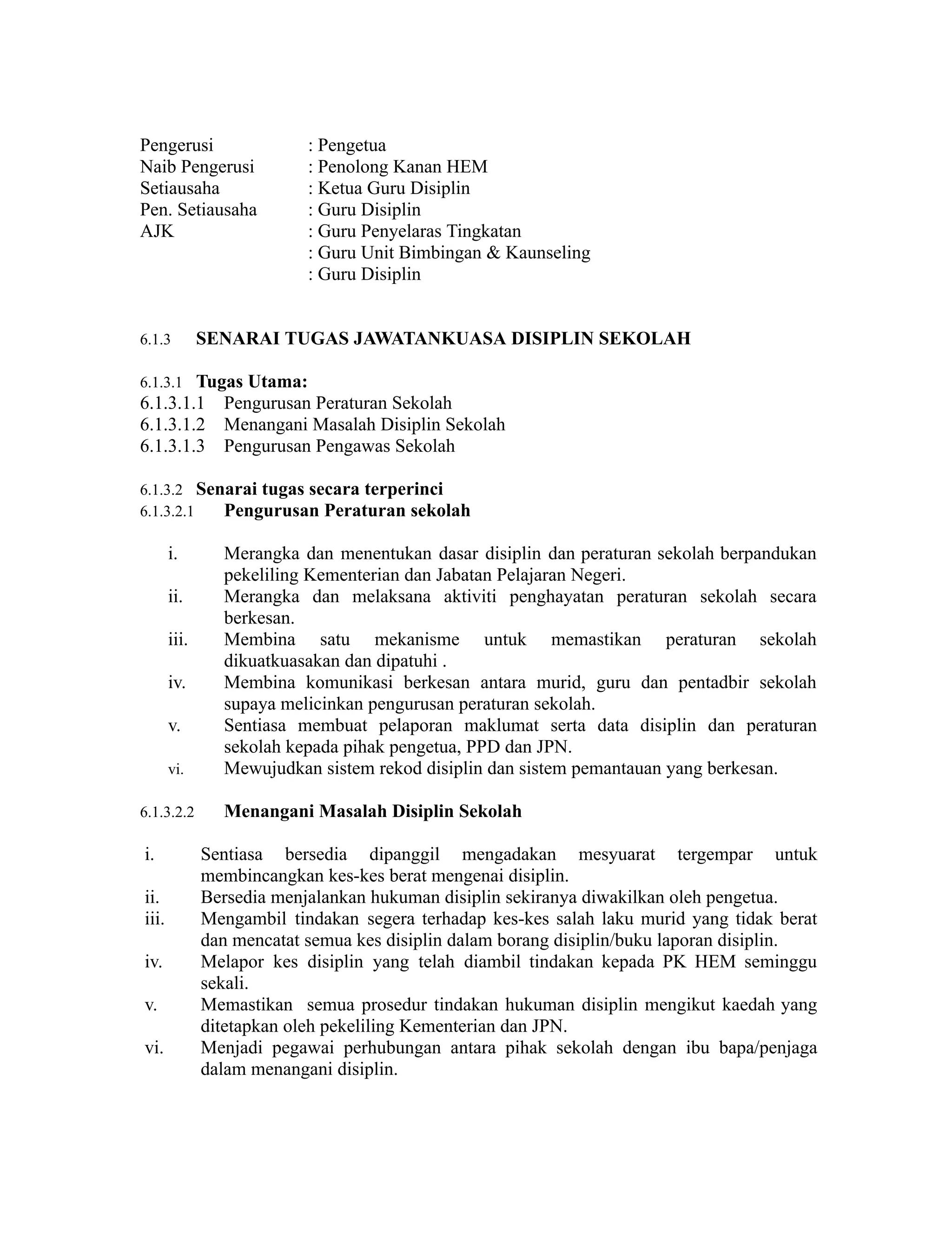 PENGURUSAN PERATURAN DISIPLIN SEKOLAH 2025 | PDF