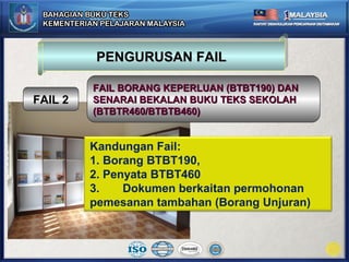 Pengurusan fail spbt | PPT