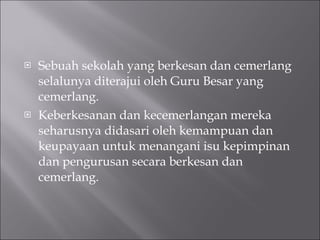 Pengurusan guru besar cemerlang | PPT
