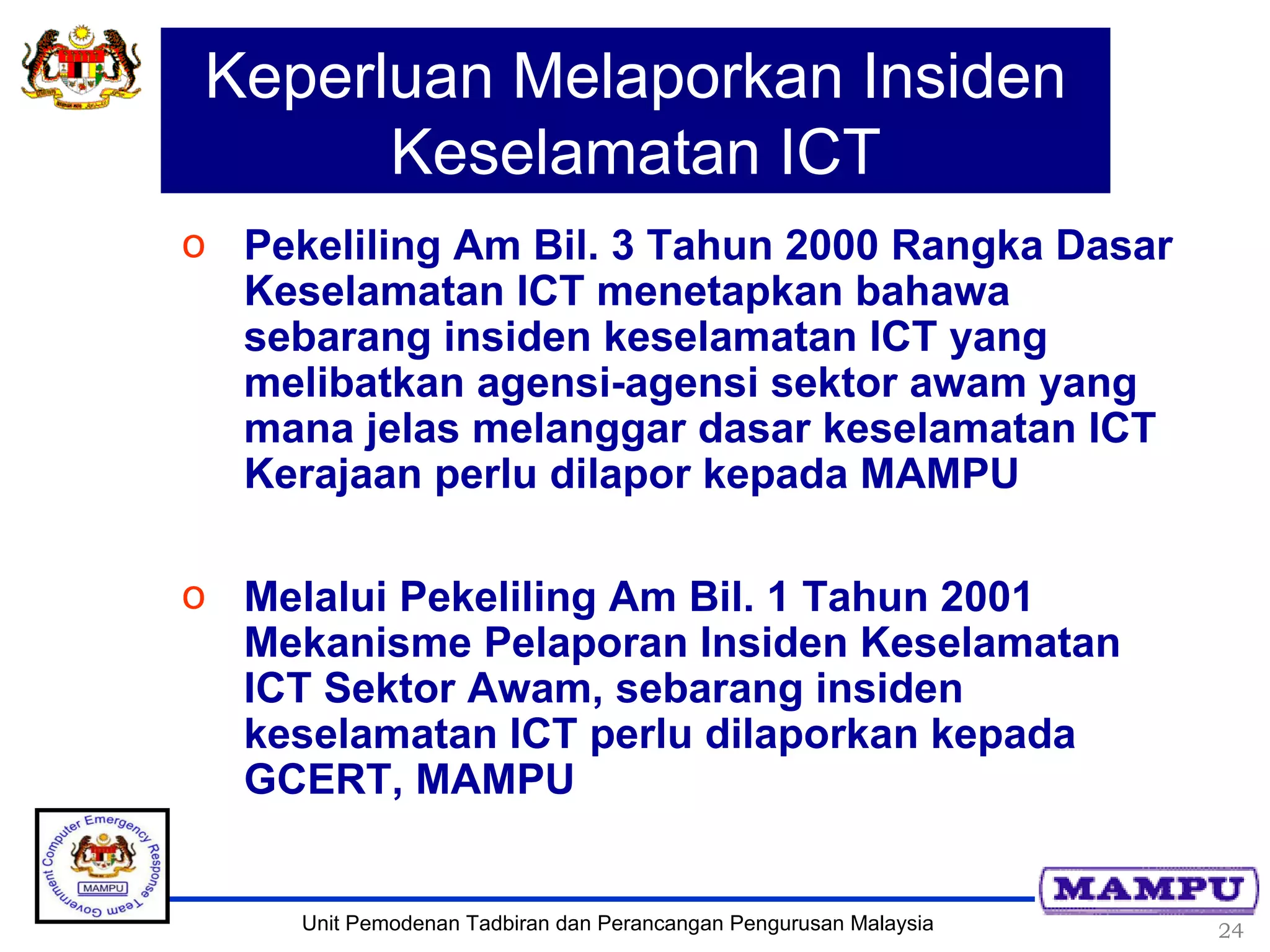 Pengurusan insiden keselamatan ict mampu | PPT