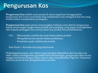 Pengurusan kos & kewangan | PPTX