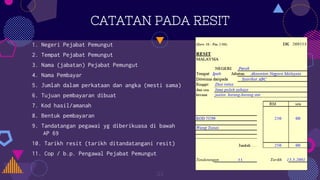 Pengurusan kutipan hasil di kaunter | PDF