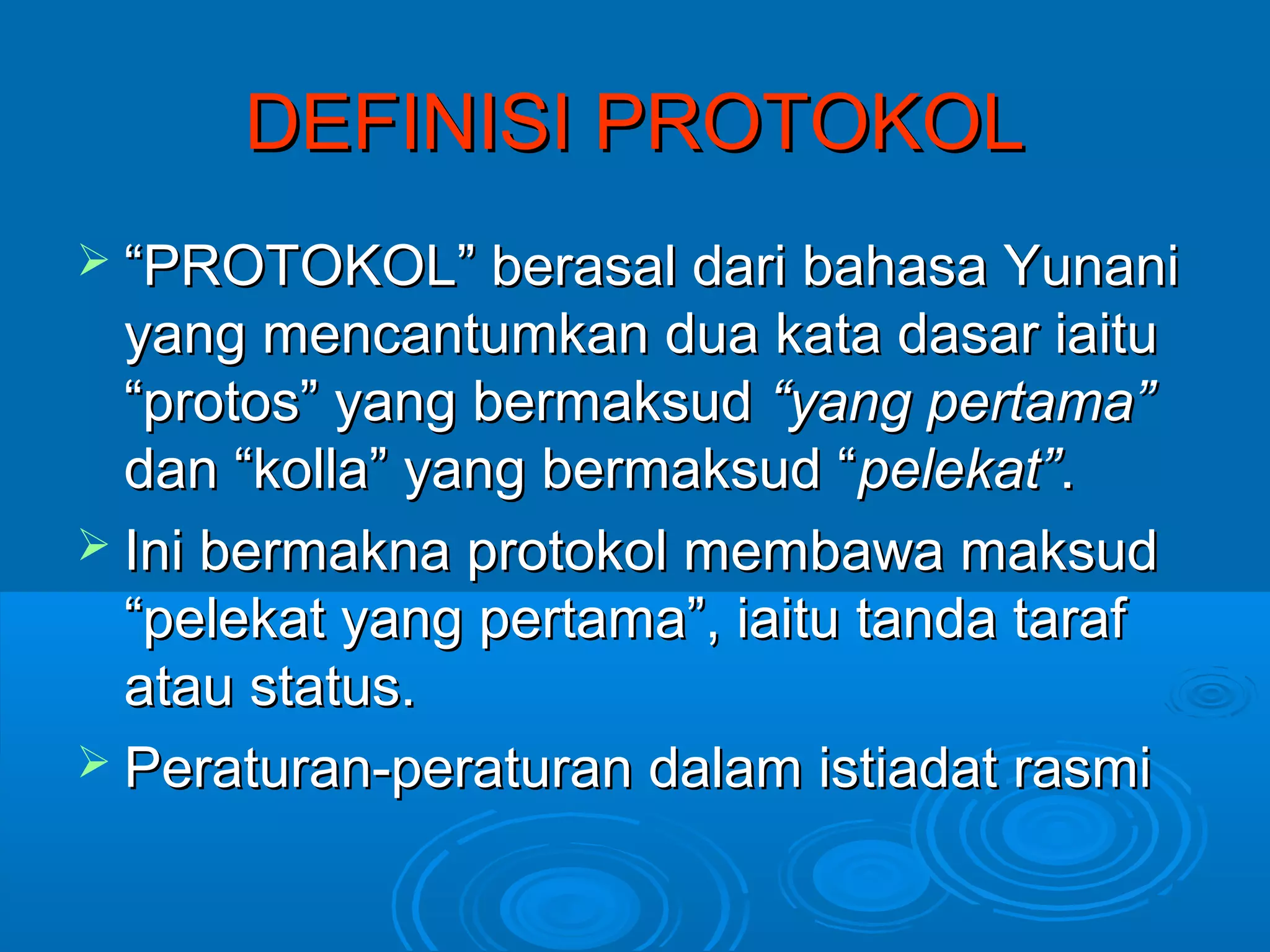 Pengurusan majlis dan protokol | PPT