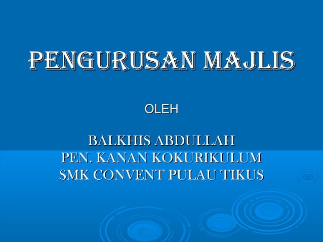 Pengurusan majlis dan protokol | PPT