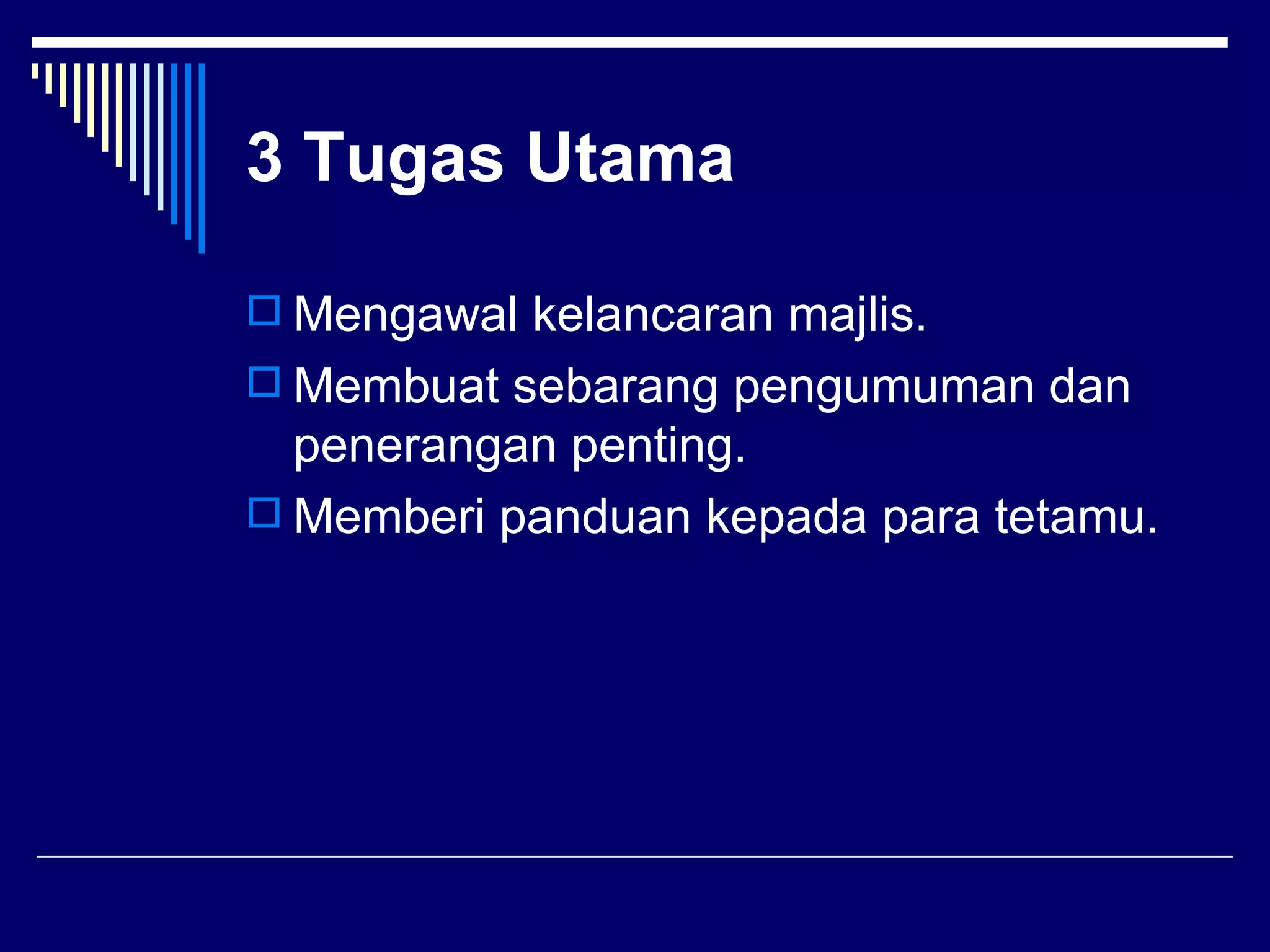Pengurusan majlis rasmi | PPT