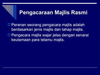 Pengurusan majlis rasmi | PPT