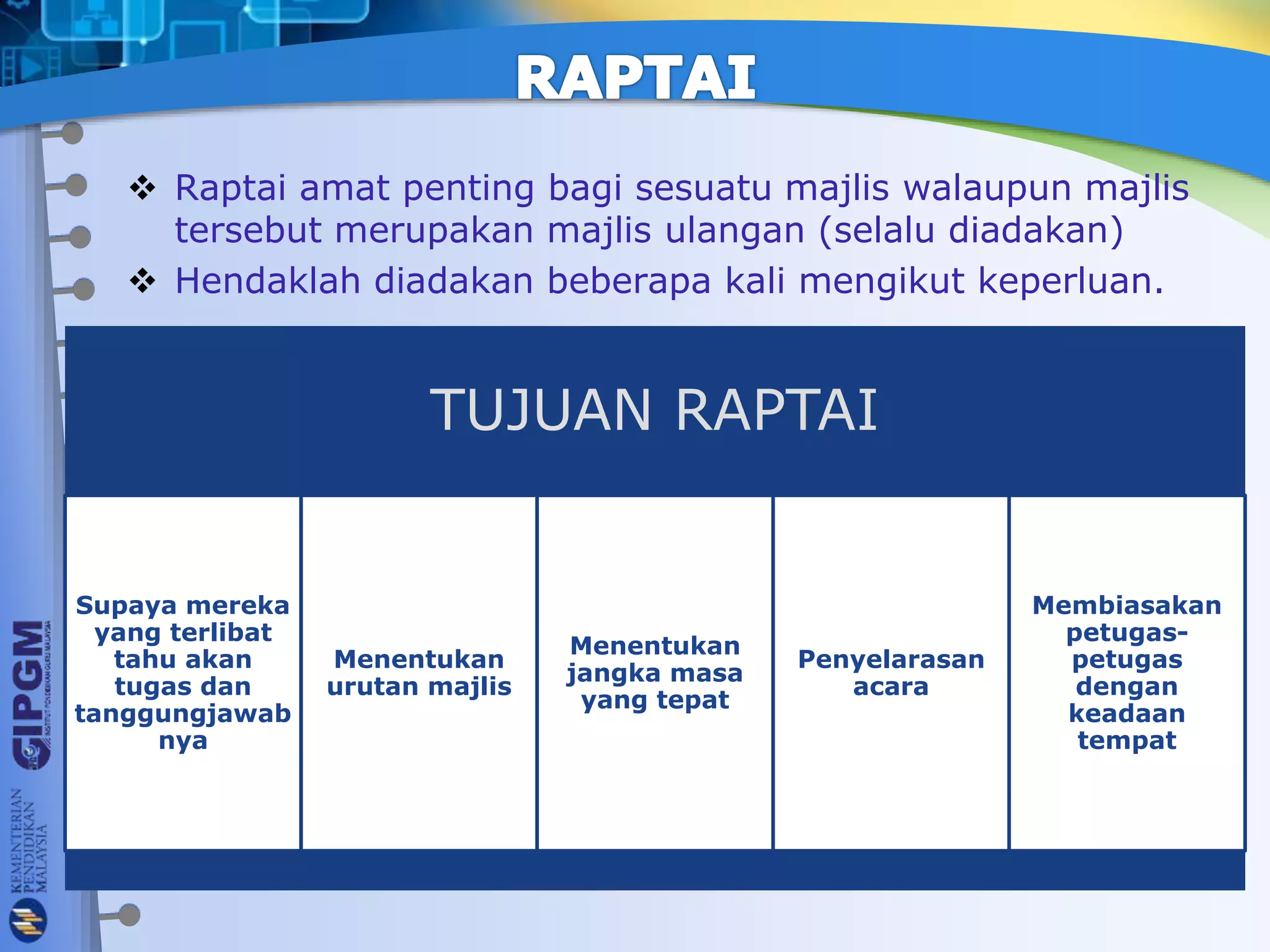 Pengurusan majlis rasmi | PPT