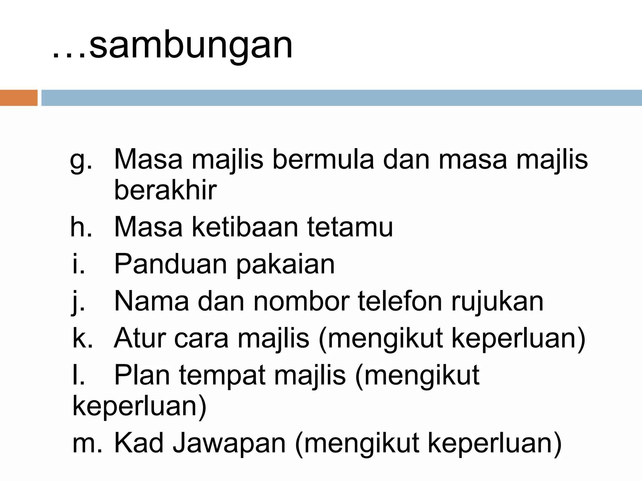 Pengurusan majlis rasmi | PPTX