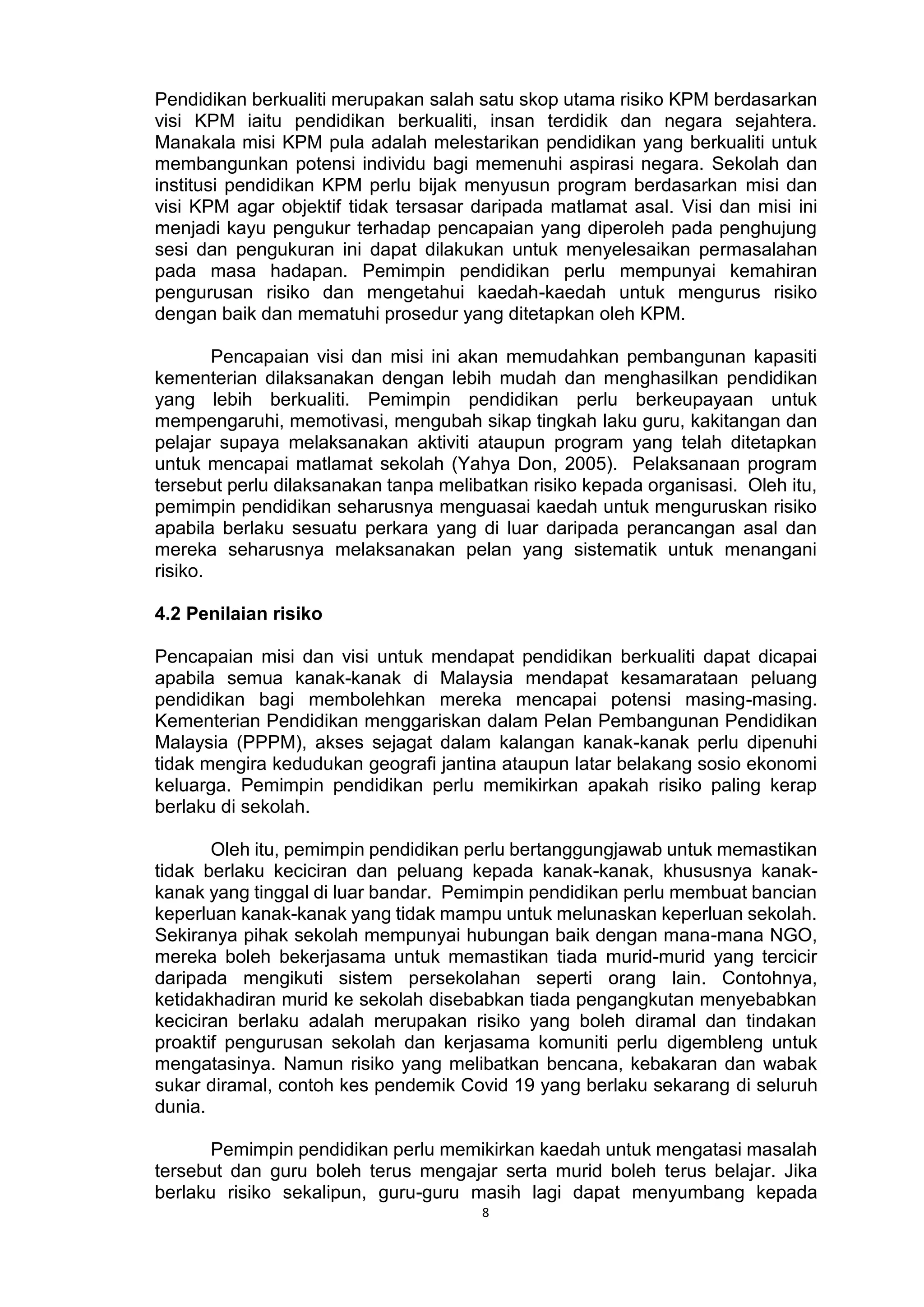 Pengurusan Risiko - IAB | PDF
