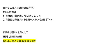 081 330 686 419 Biro Jasa Buat SIM | PPT