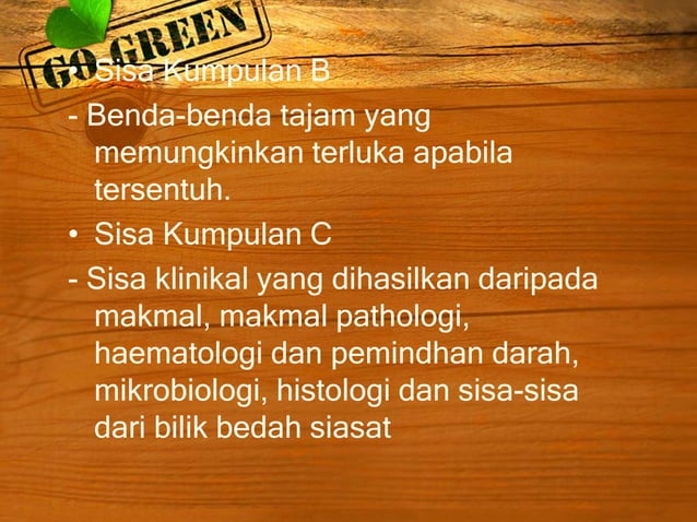 Pengurusan sisa klinikal | PPTX