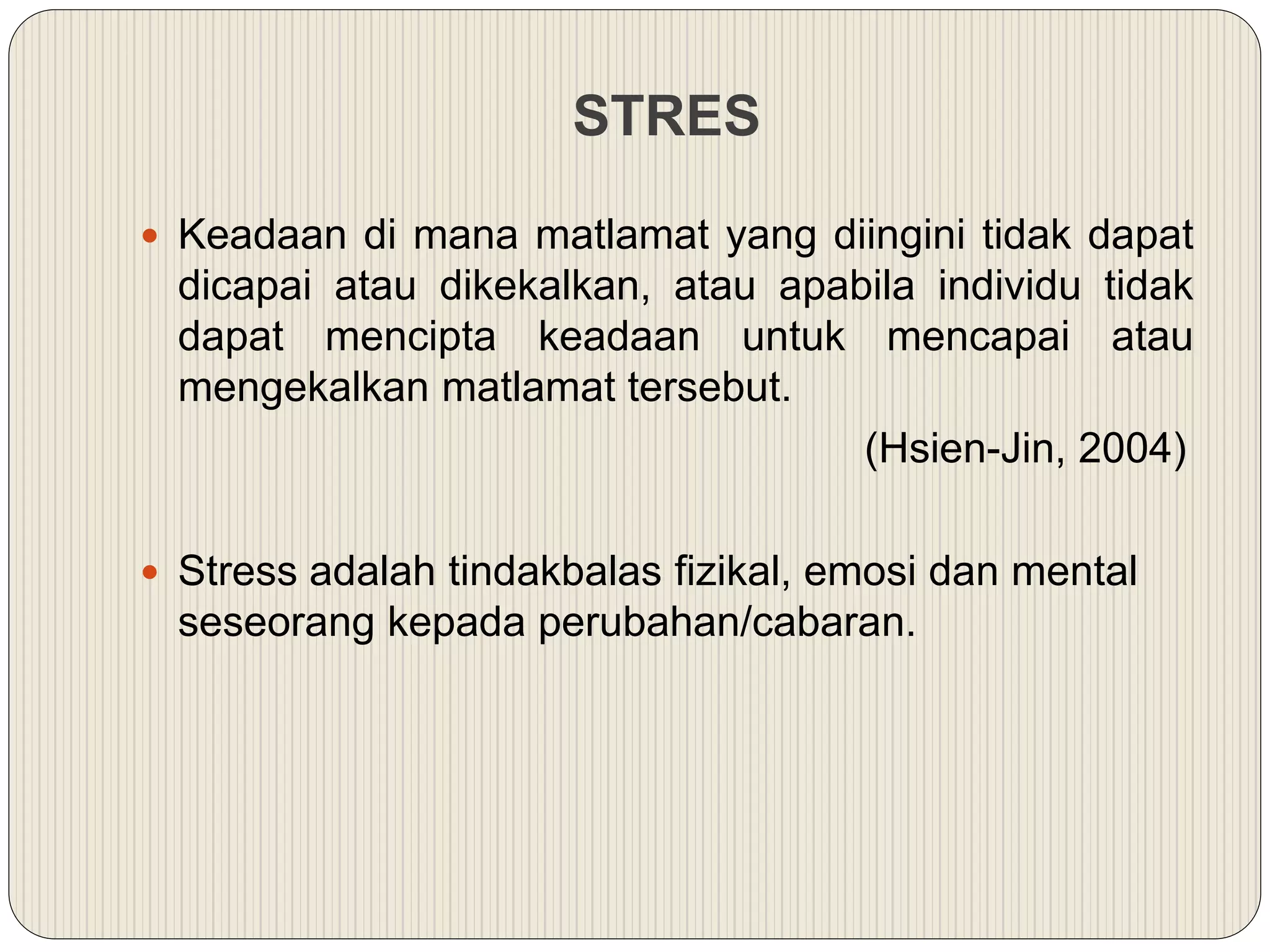 Pengurusan stres | PDF
