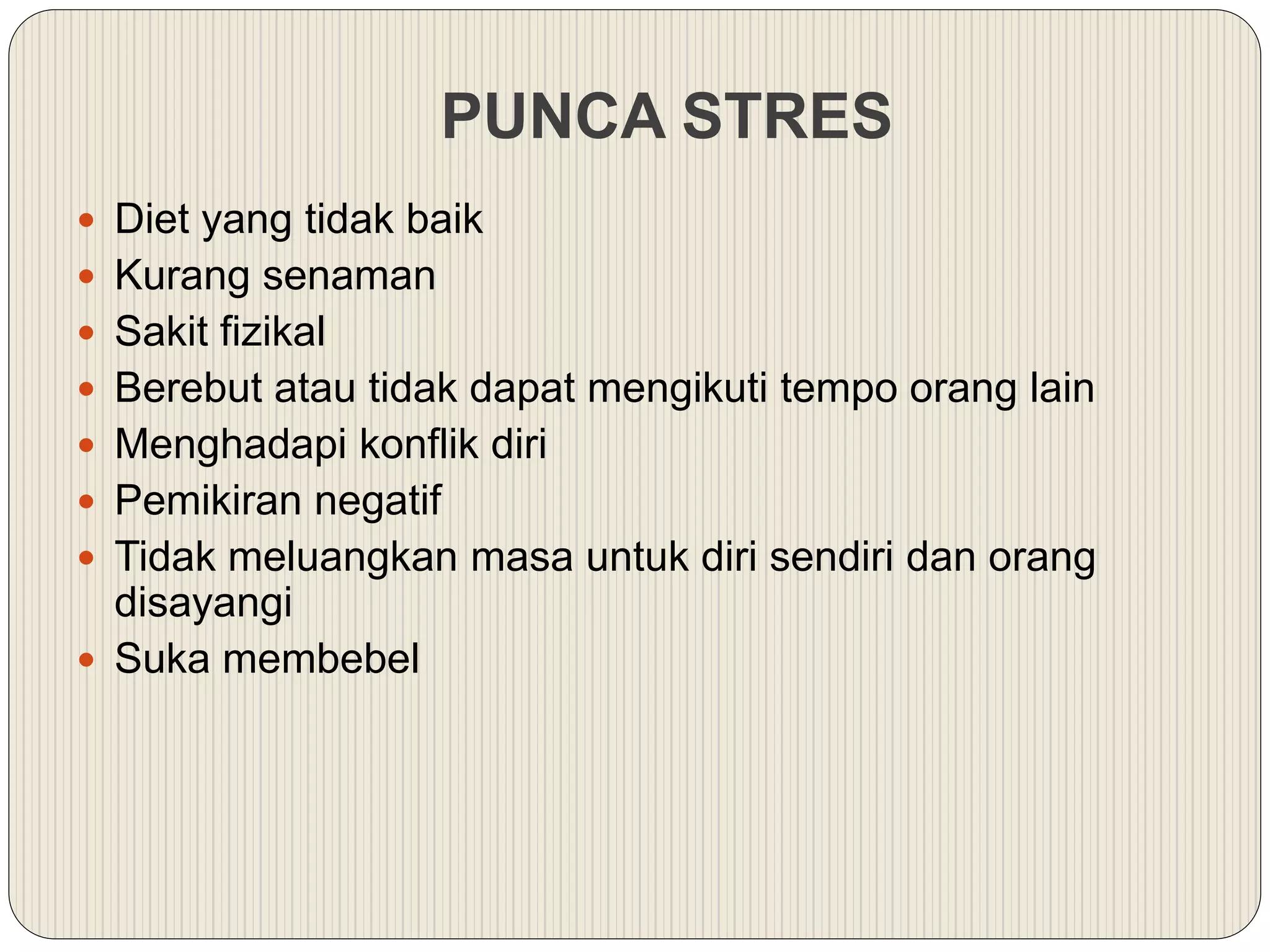 Pengurusan stres | PDF