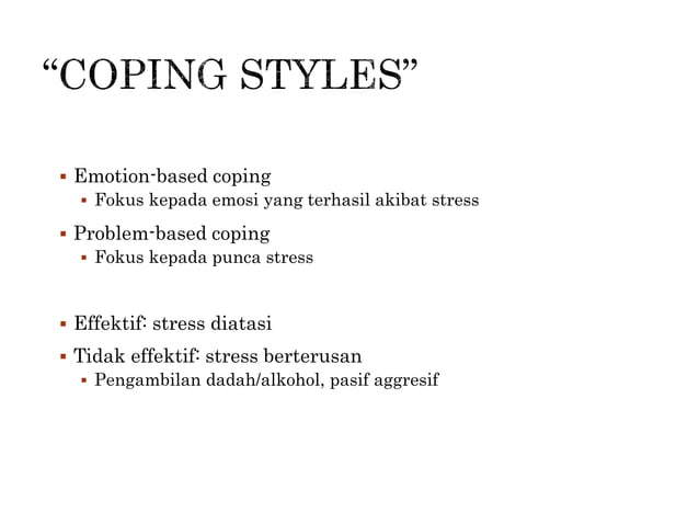 Pengurusan stress dan kesihatan mental | PPTX | Lung and Respiratory ...