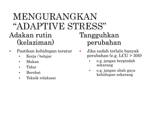 Pengurusan stress dan kesihatan mental | PPTX | Lung and Respiratory ...