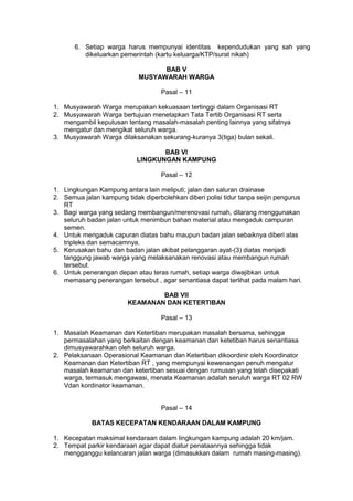 Pengurus rt 02 | PDF