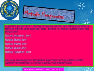 Pengurutan (sorting ) | PPT