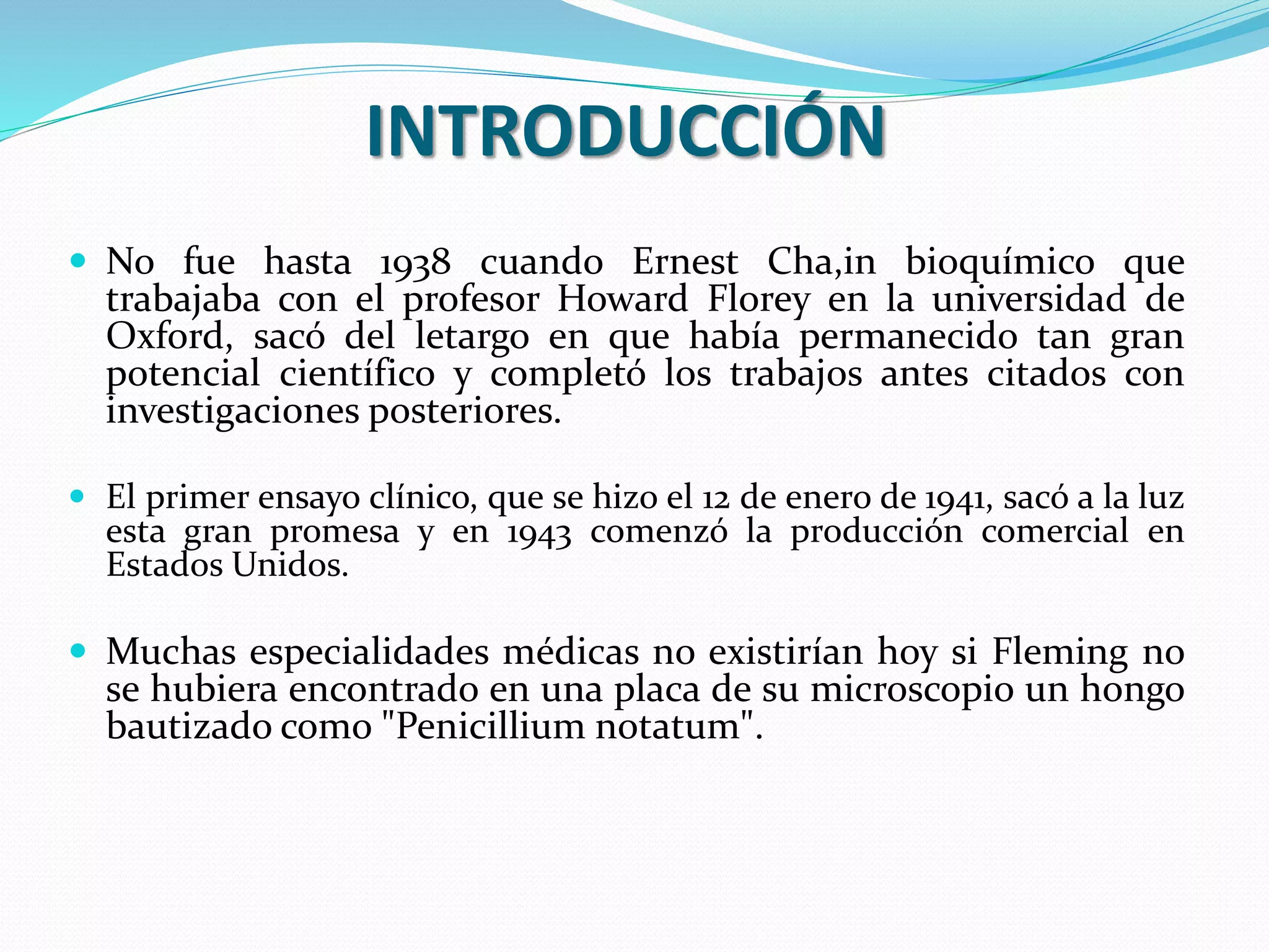 Historia de la Penicilina | PPTX | Chemistry | Science