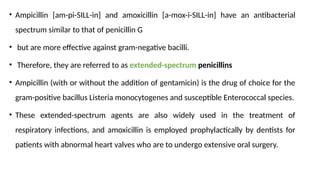 PENICILINES AND THEIR MECHANISM OF ACTION .pptx