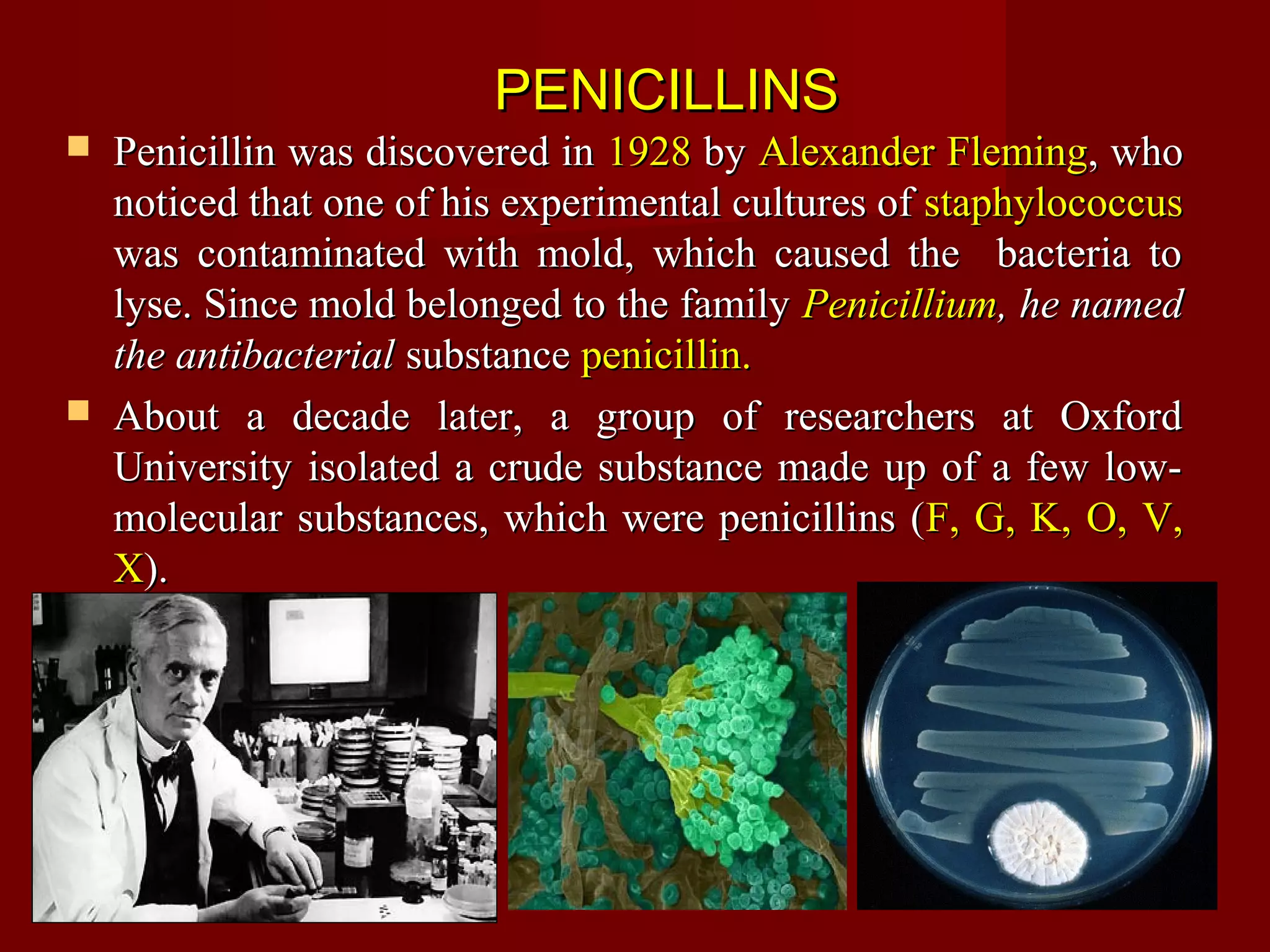 penicillins - power point - History,mechanism of action,classification ...
