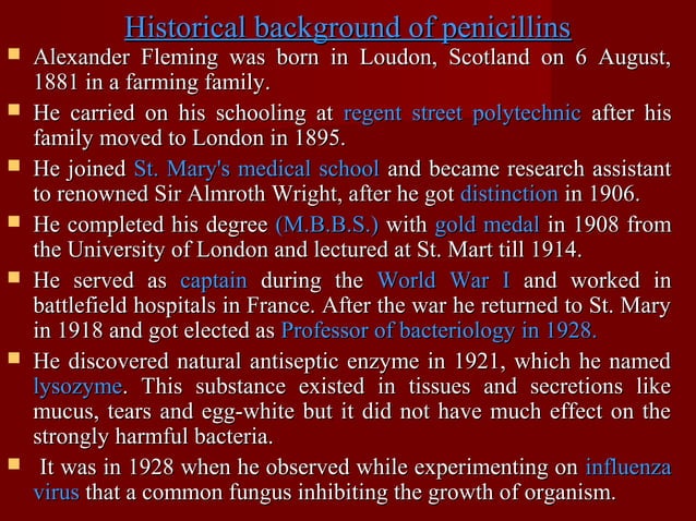 penicillins - power point - History,mechanism of action,classification ...