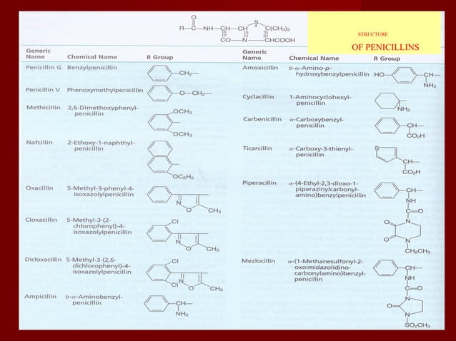 penicillins - power point - History,mechanism of action,classification ...