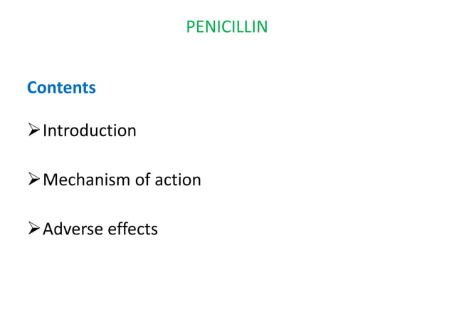 Medicinal chemistry Penicillin antibiotics | PPTX