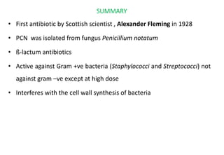 Medicinal chemistry Penicillin antibiotics | PPTX