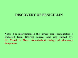 Discovery of Penicillin | PPT