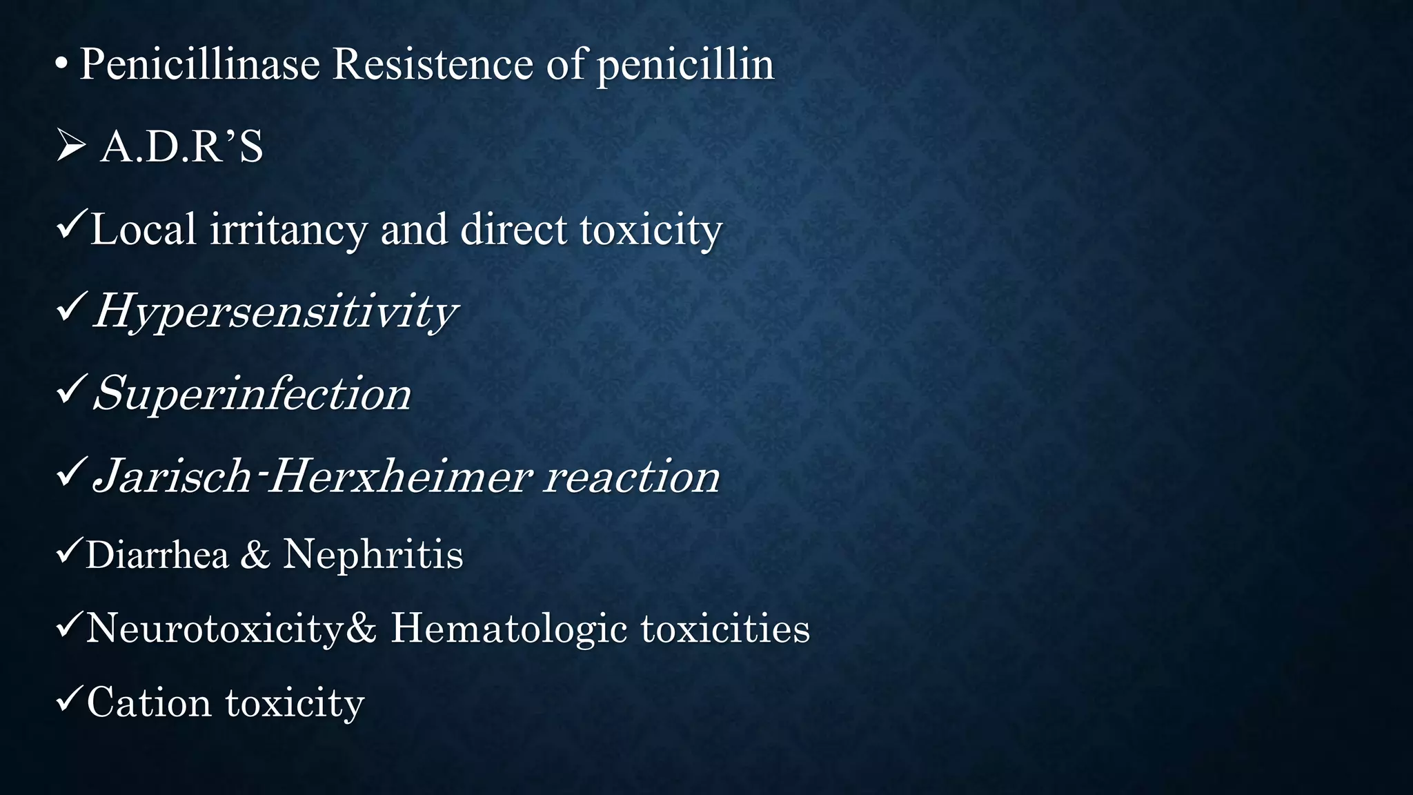 Penicilline and cephalosporin | PPTX