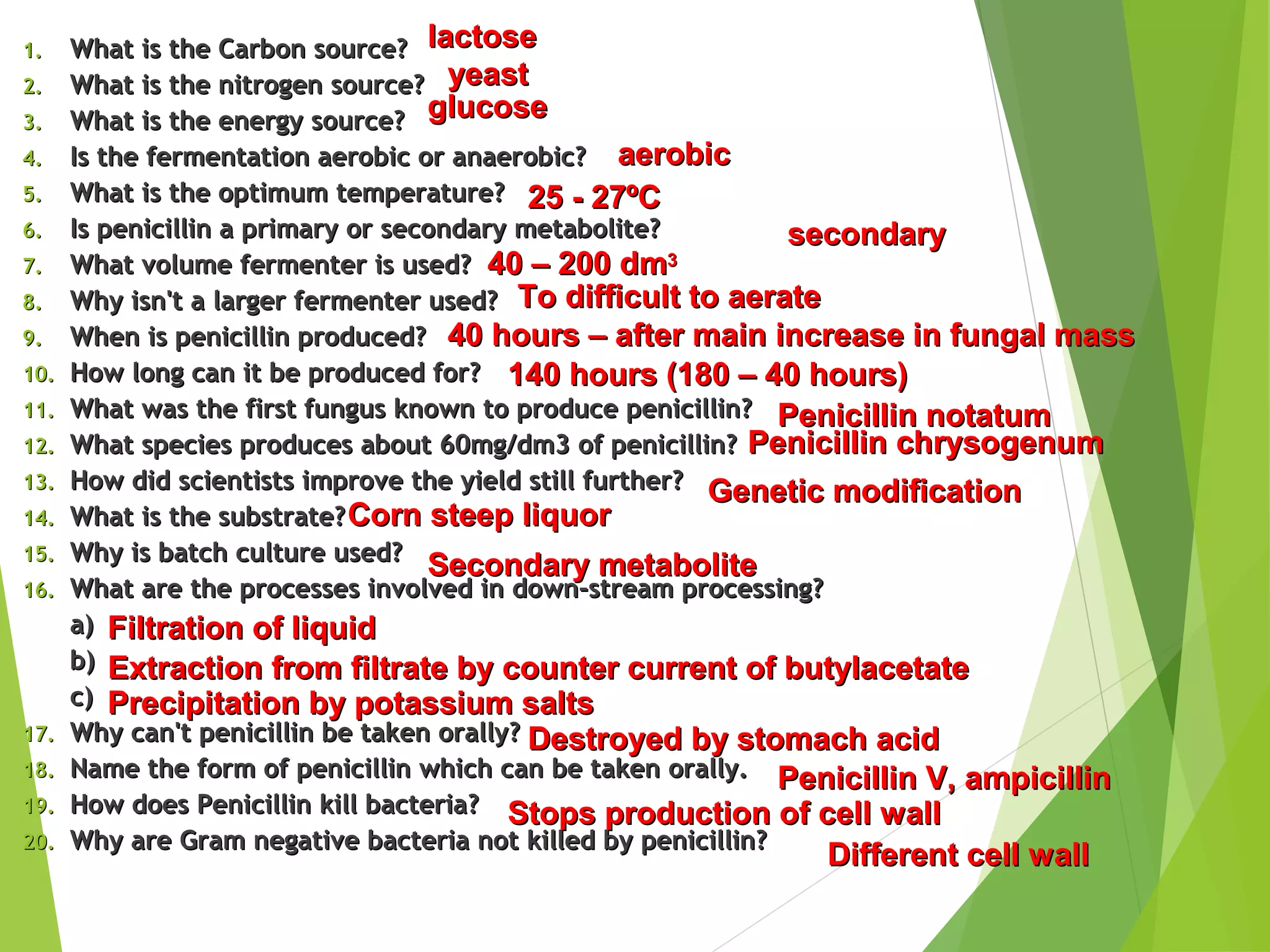 production of penicillin | PPT
