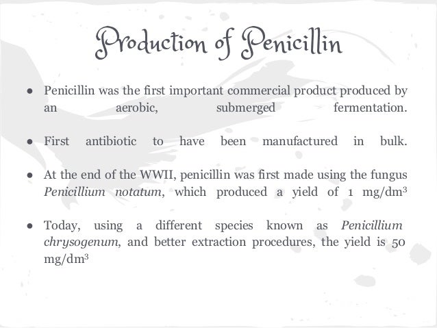 Penicillin Production